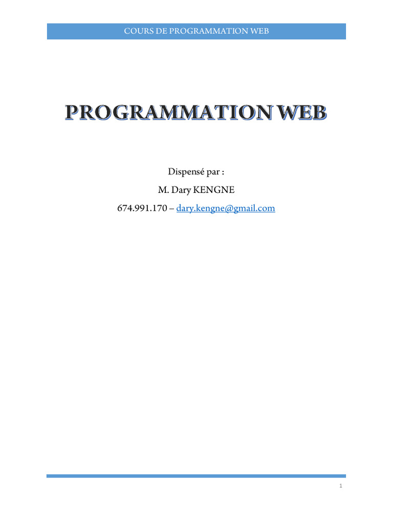 Cours de Développement Web | PDF | Hypertexte