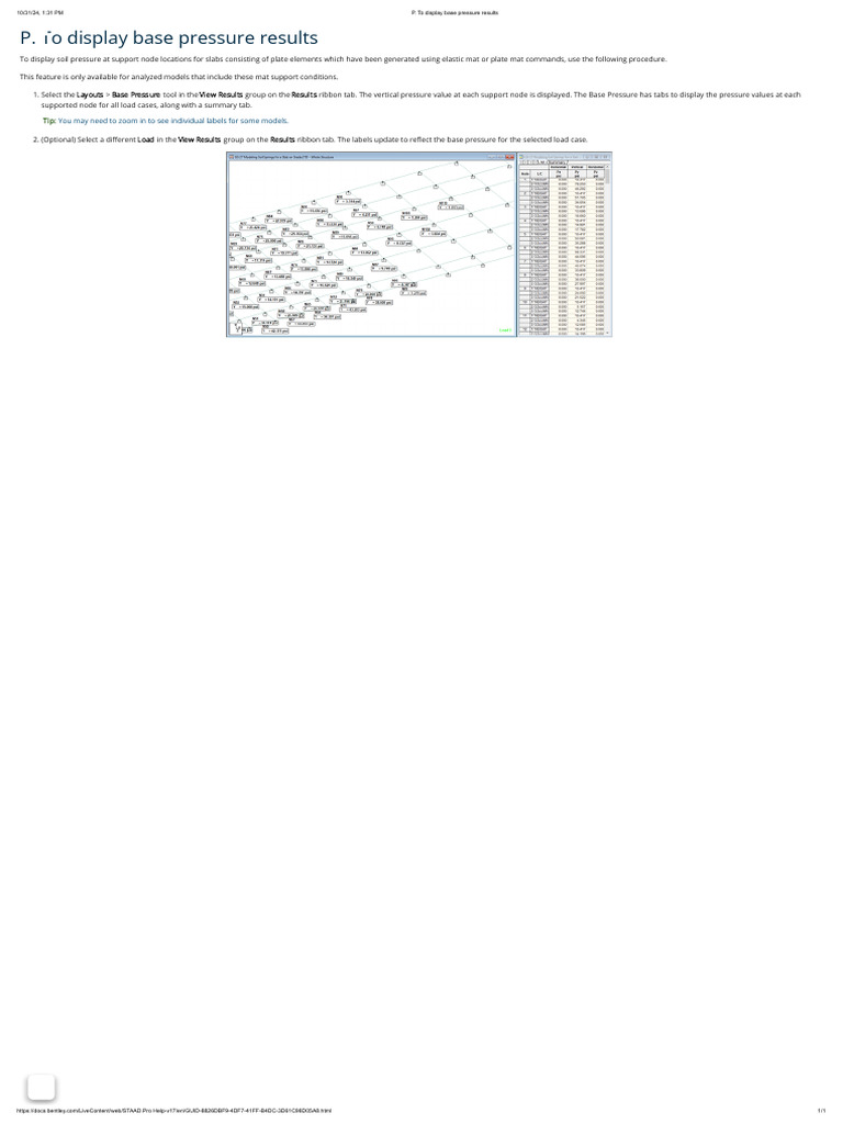 P. To Display Base Pressure Results | PDF