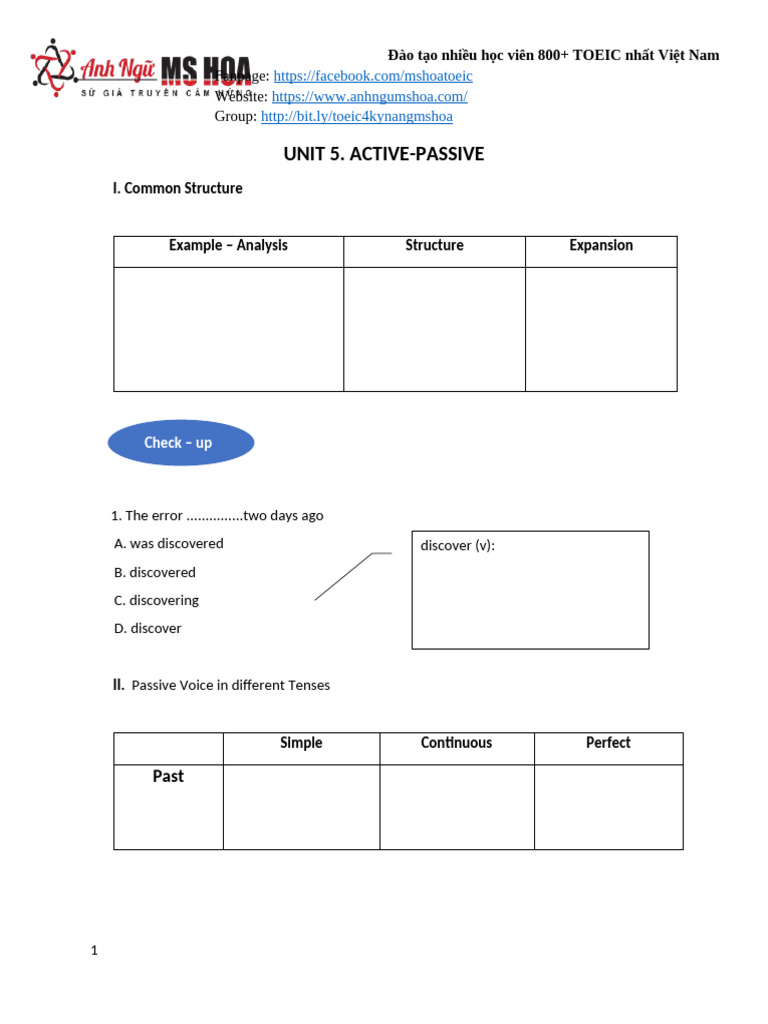 Unit 5. Active-Passive | PDF | Art