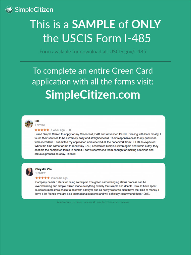 2017 SimpleCitizen Form I 485 Sample 2 1 | PDF | Pardon | Race And Ethnicity In The United ...