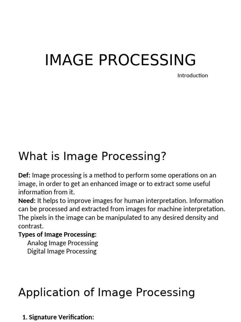 Image Processing-Introduction | PDF | Image Resolution | Color