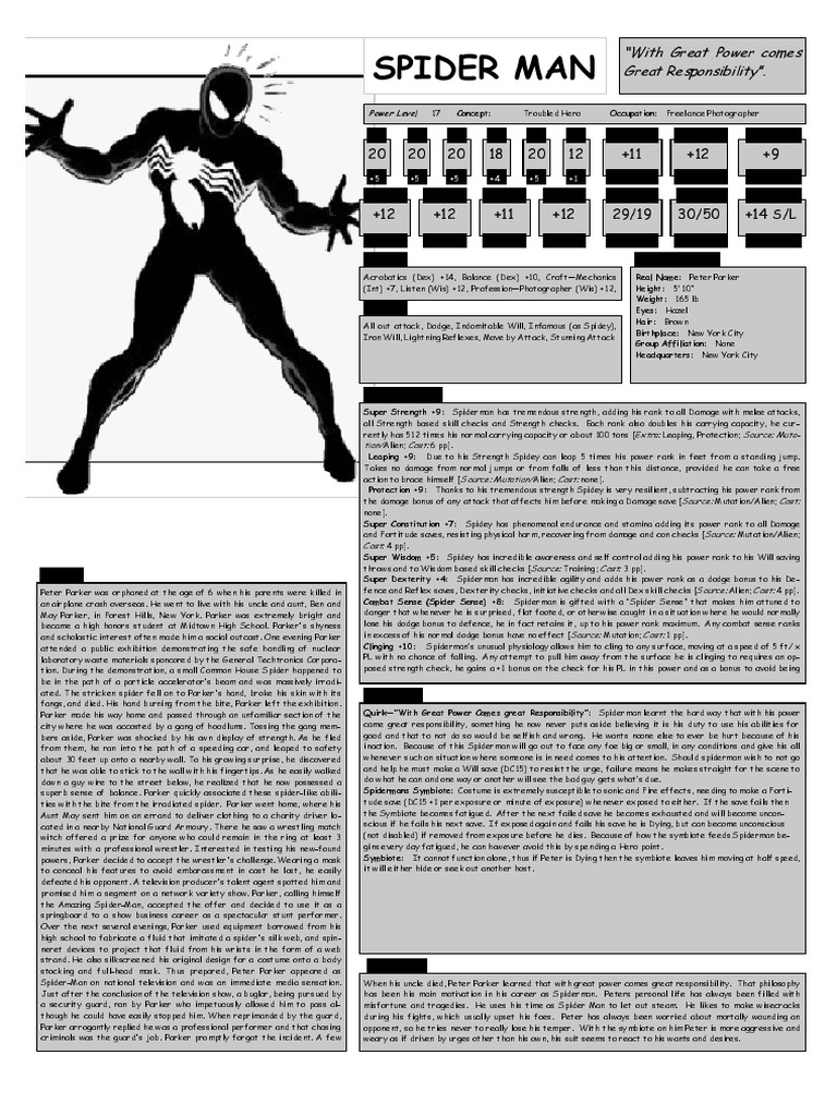 MM Symbiote Spiderman | PDF | Spider Man | Characters Created