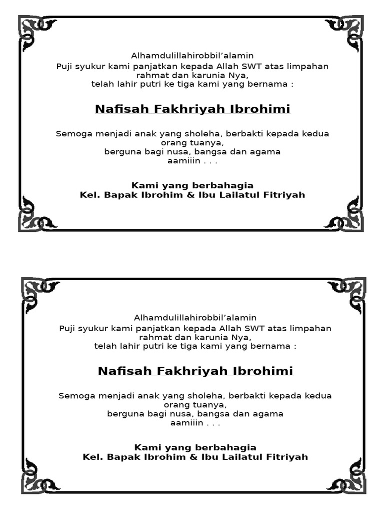 Kotak Tasakuran Isi 2 | PDF