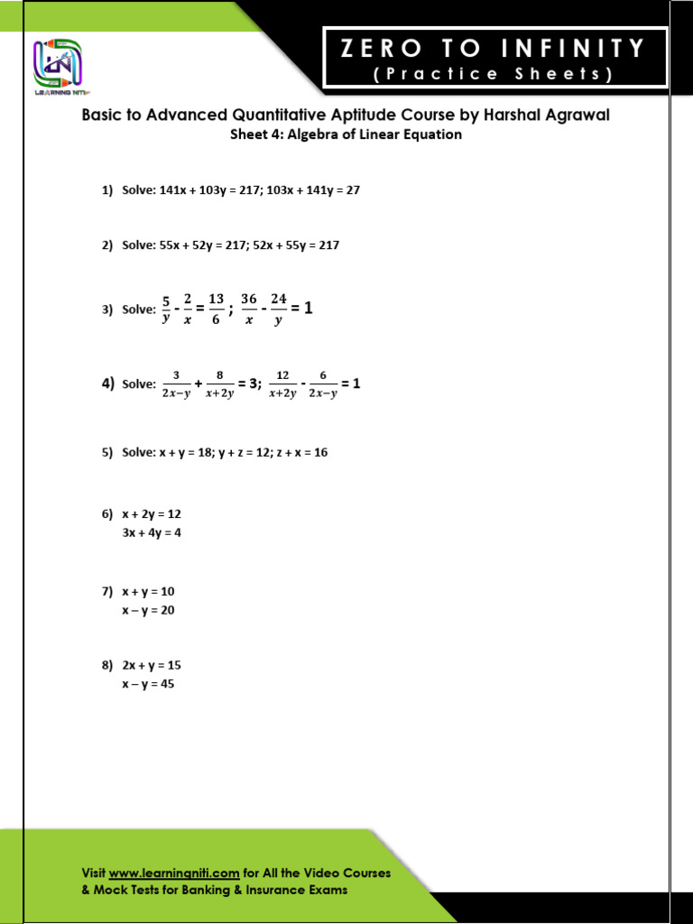 Sheet 4 Zero To Infinity - 27070158 - 2024 - 08 - 01 - 07 - 53 | PDF ...