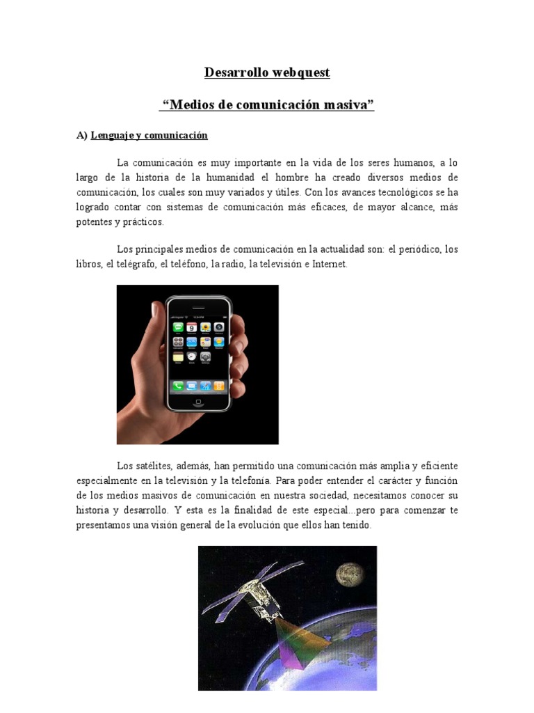 Desarrollo Webquest | PDF | Periodismo | Medios de comunicación)
