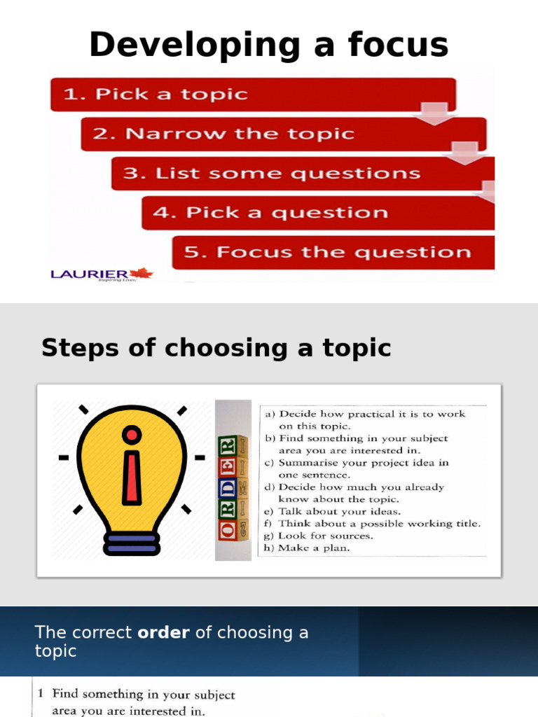 5 Developing A Focus | PDF | Art | Self-Improvement