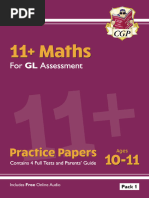 11 Plus GL Assessment Maths Question Booklet | PDF