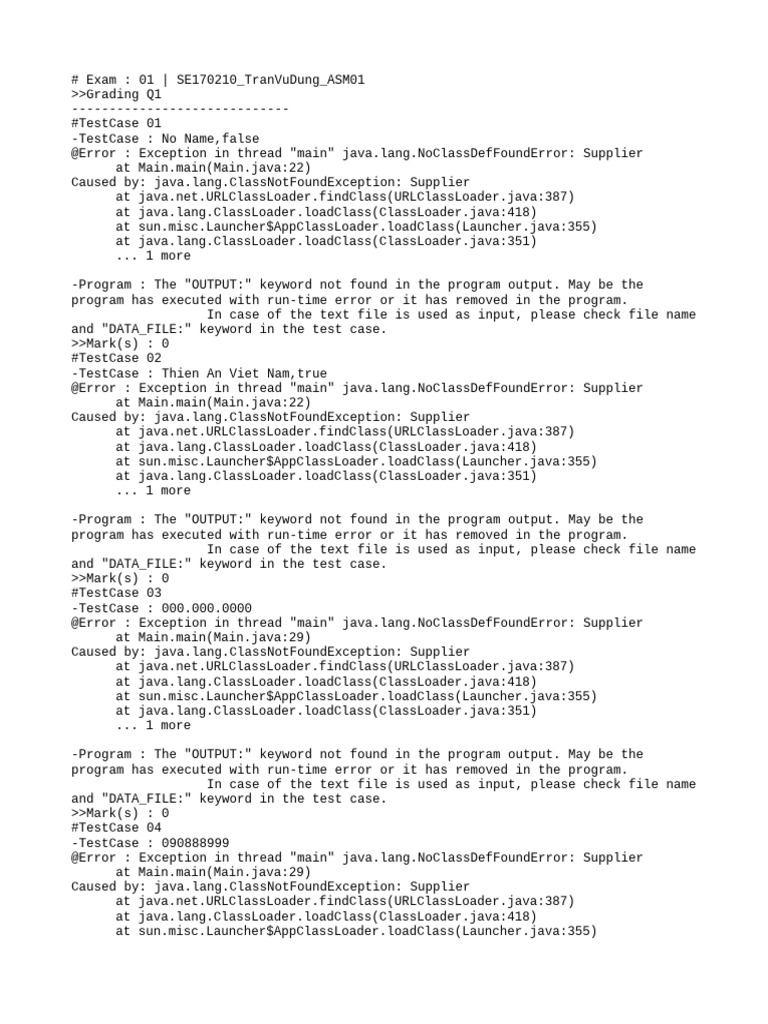 Java Test Case Analysis | PDF | Java (Programming Language) | Object ...
