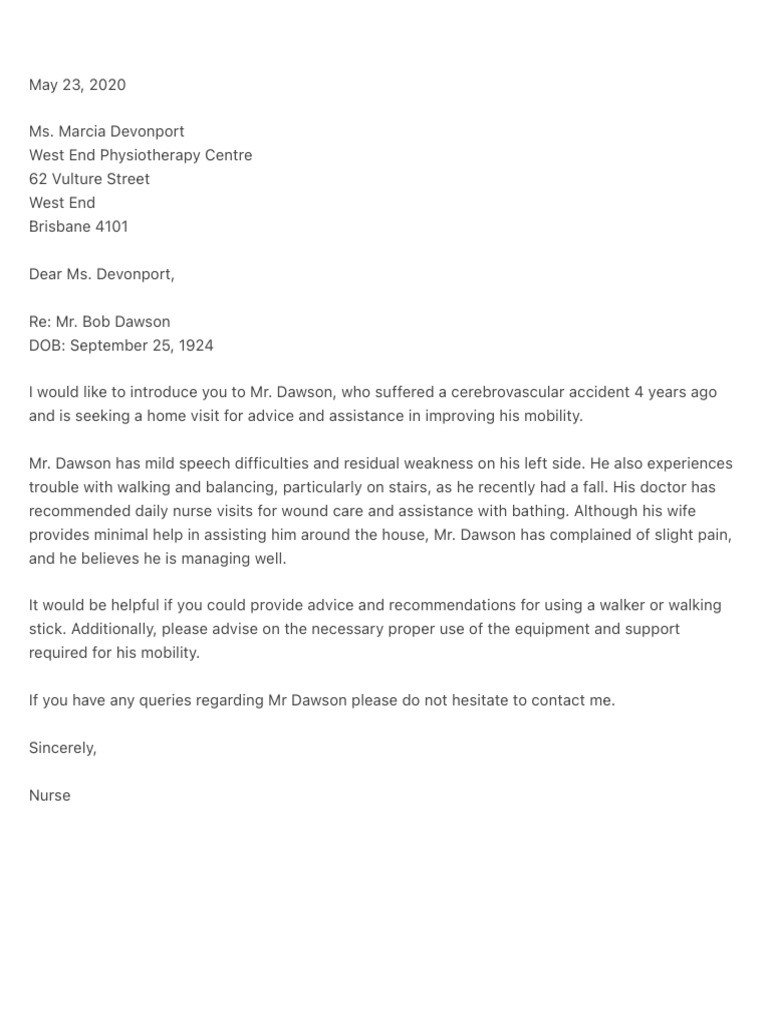 Bob Dawson Letter | PDF