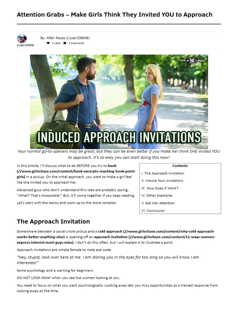 Approach Invitations Explained | PDF | Attention