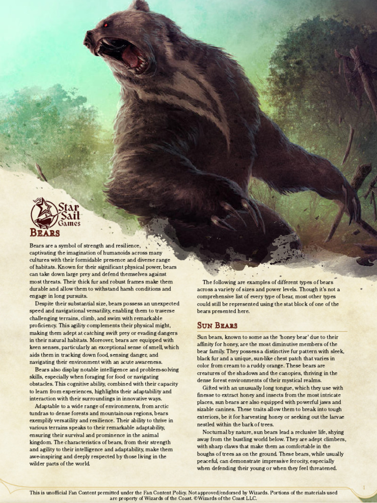 Bears | PDF | Grizzly Bear | Bears