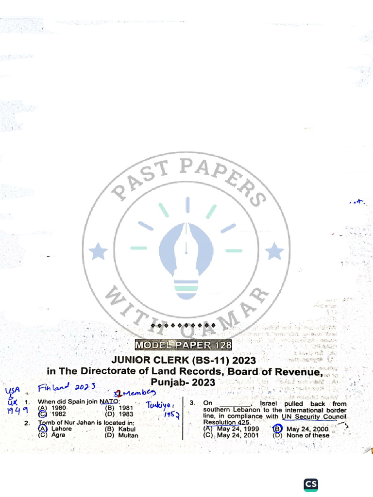 2023 Past Papers More | PDF
