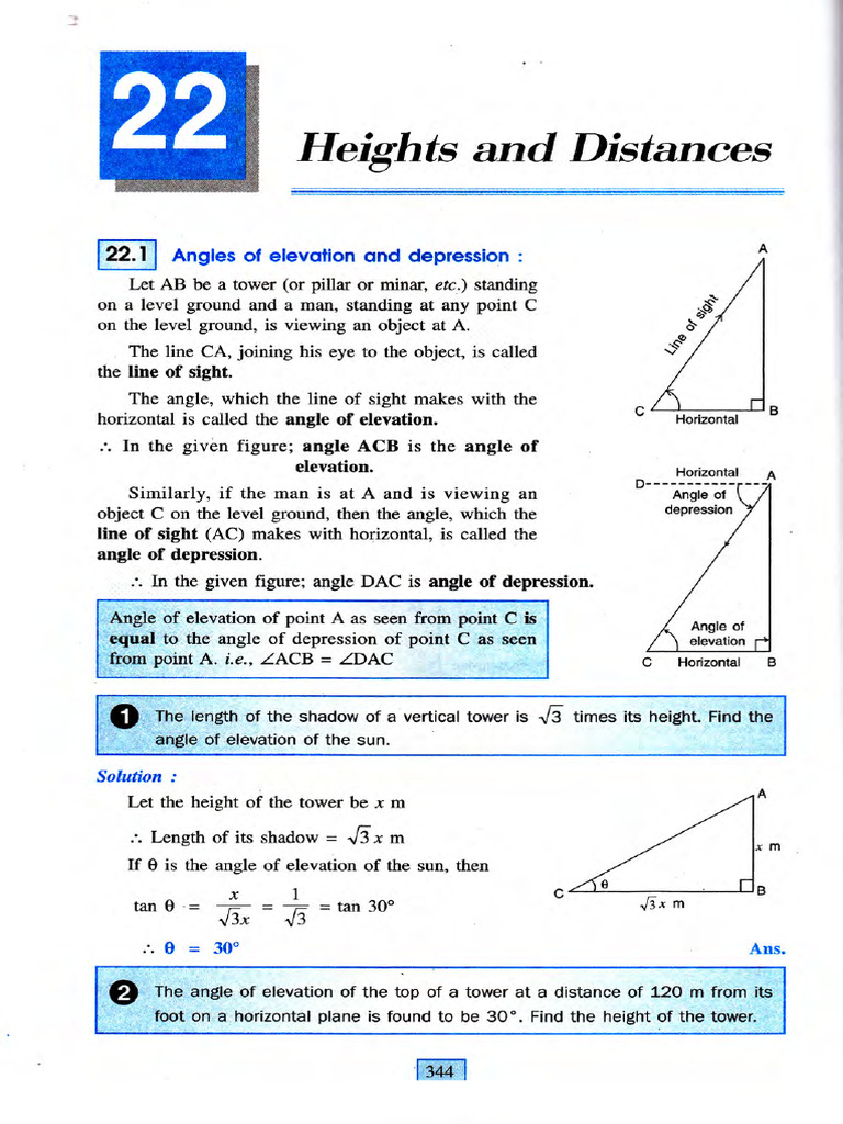 Chapter 22 Heights and Distances | PDF | Career & Growth | Wellness