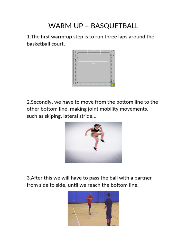 Basketball Warm-Up Routine | PDF | Sports & Recreation