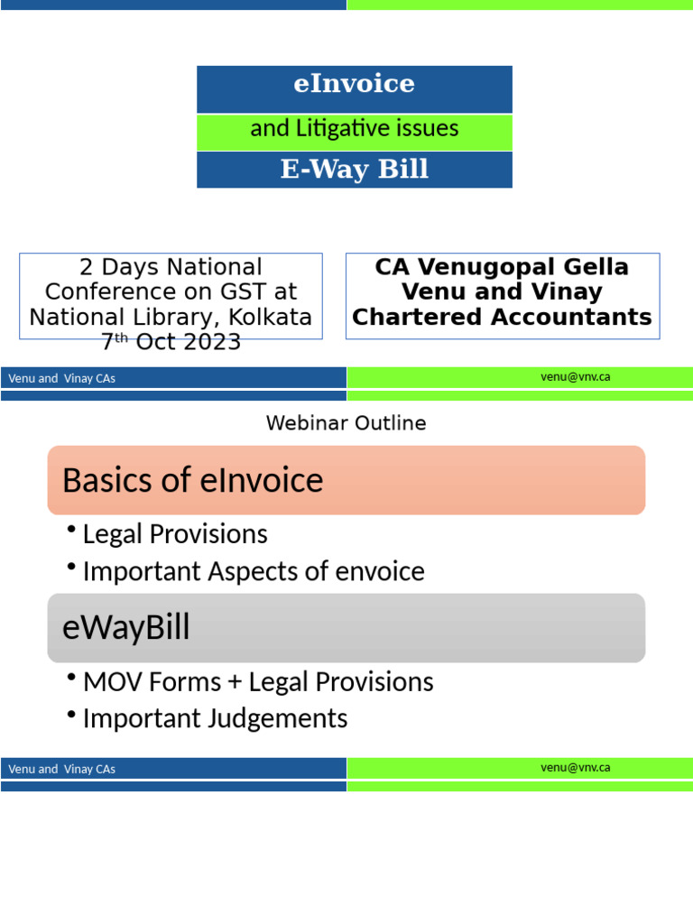 Einvoice and Eway Bill Litigations - 1696822948 | PDF | Invoice