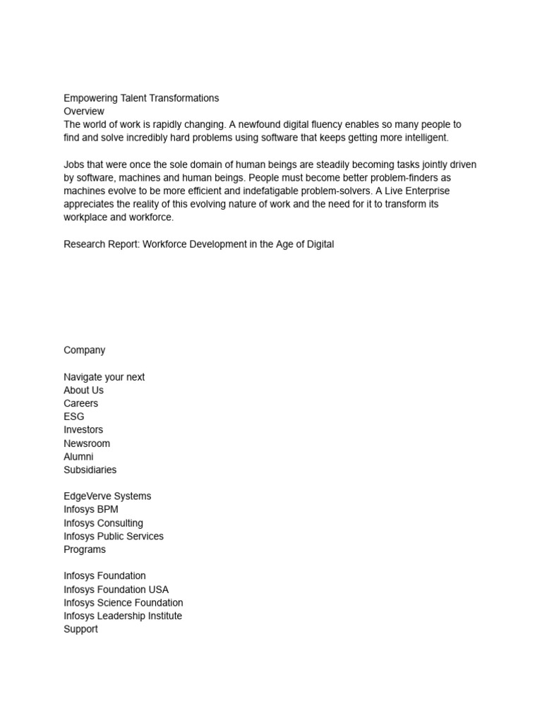 Empowering Talent Transformations | PDF