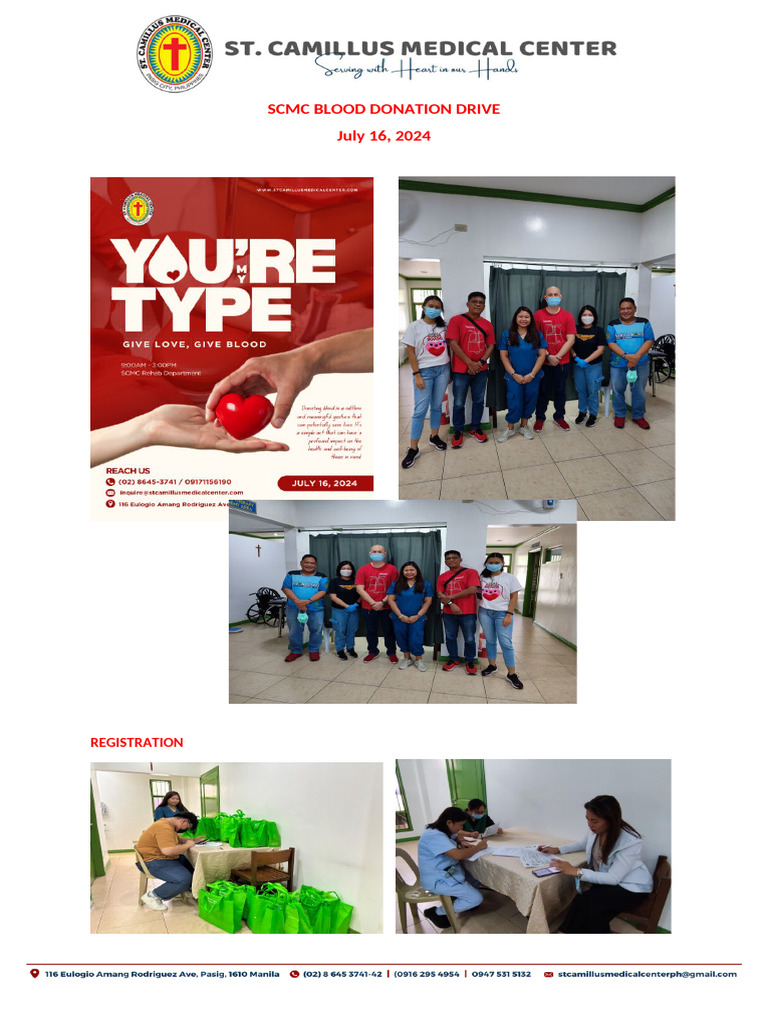 SCMC Blood Donation Drive 2024 | PDF