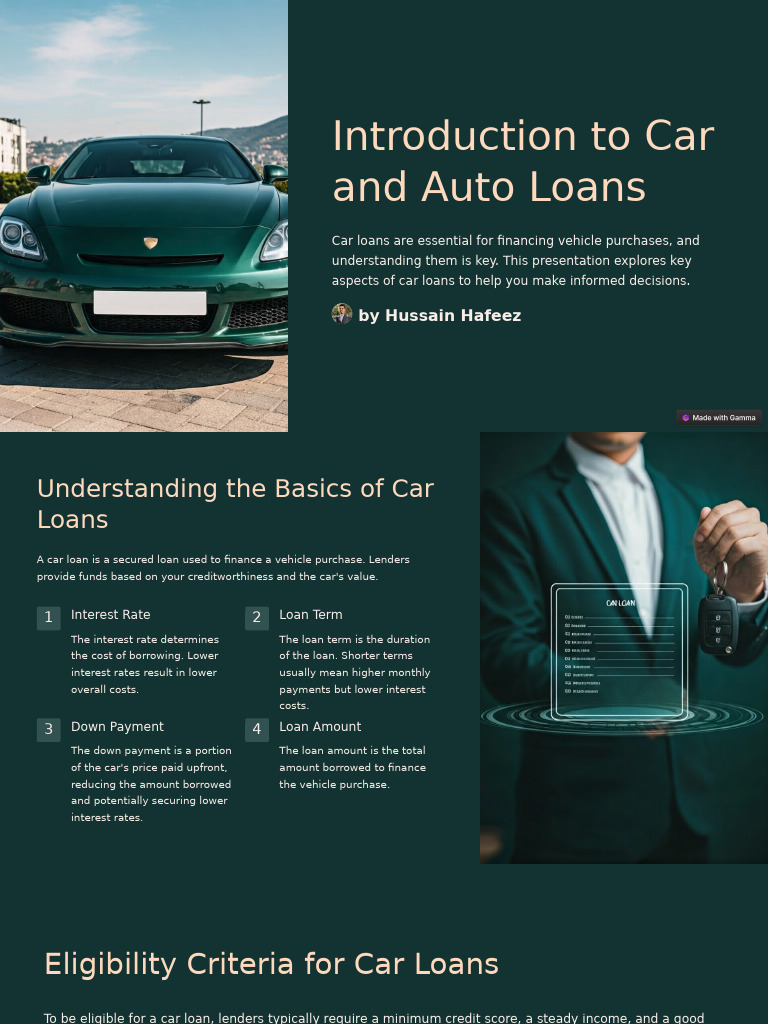 Car Loan Basics & Tips Guide | PDF | Loans | Interest