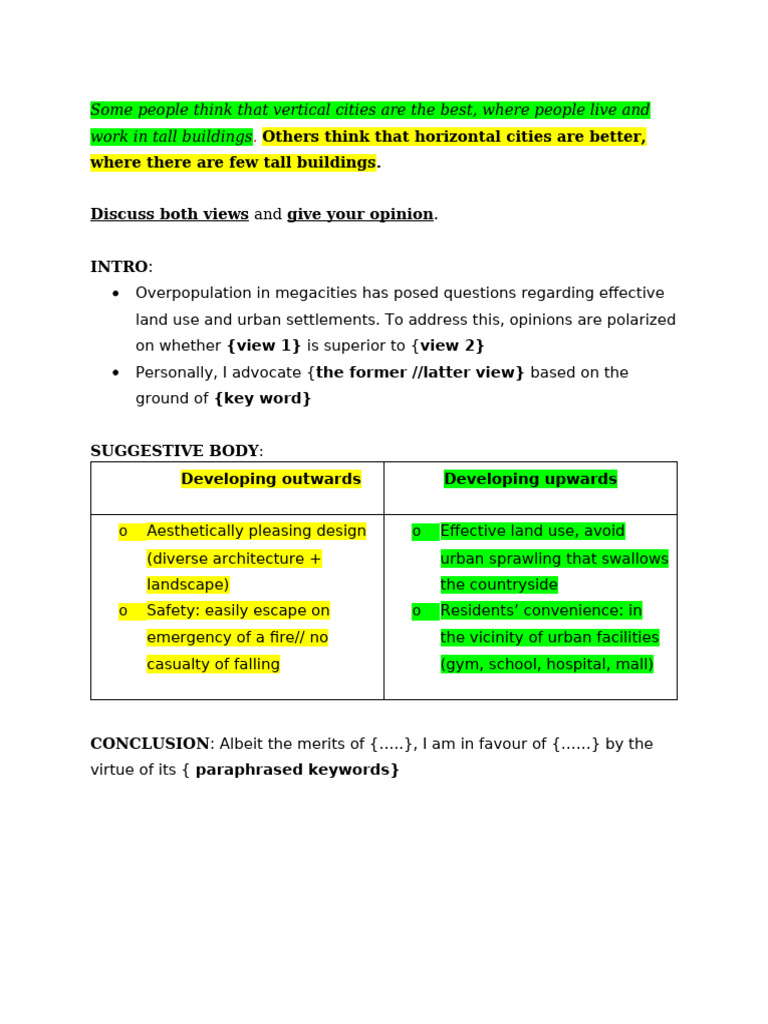 Vertical V.S Horizontal Cities | PDF | Finance & Money Management | Art