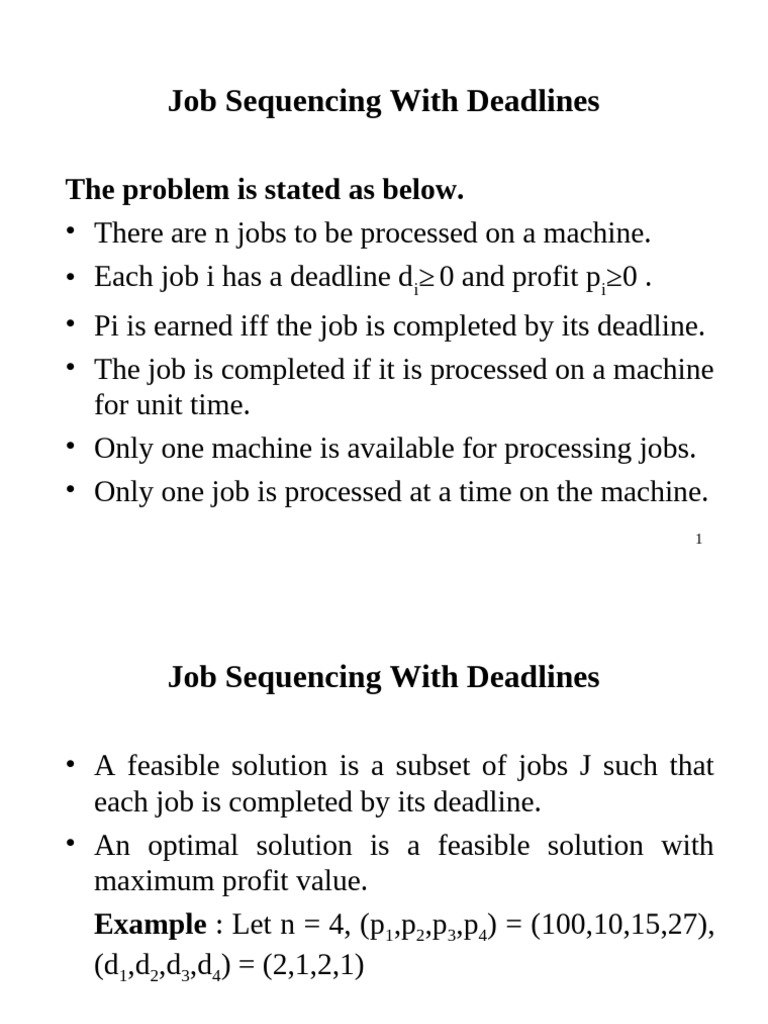 Job Scheduling1 | PDF | Mathematical Logic | Computational Science