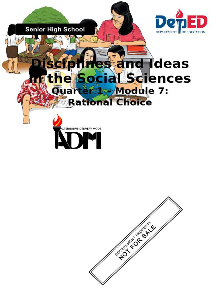 Sdoquezon Adm Shs11 Humss Diss Module7 Rational Choice | PDF | Rationality | Utility