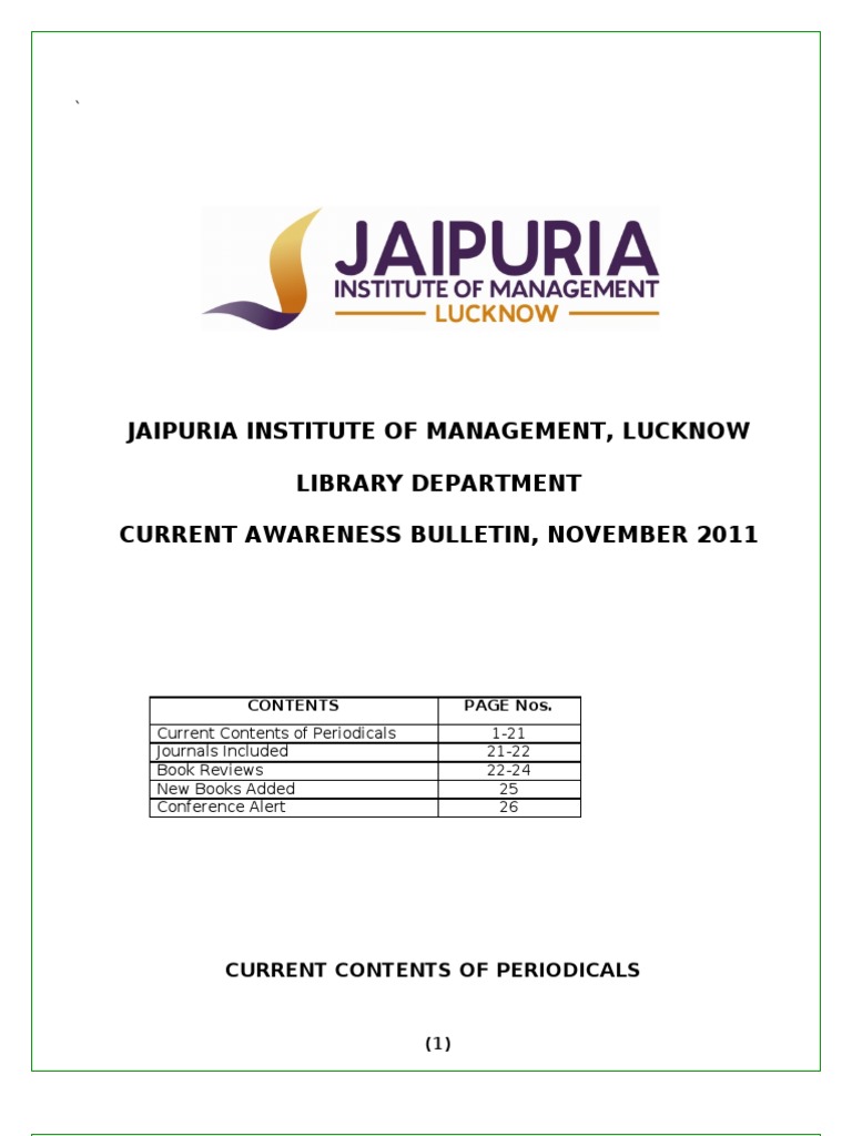 Management Insights Bulletin | PDF | Strategic Management | Innovation