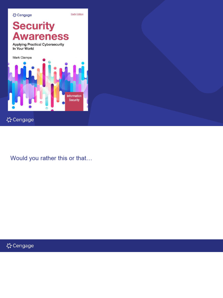 Ciampa SecurityAwareness6e PPT Module03 | PDF | Malware | Backup