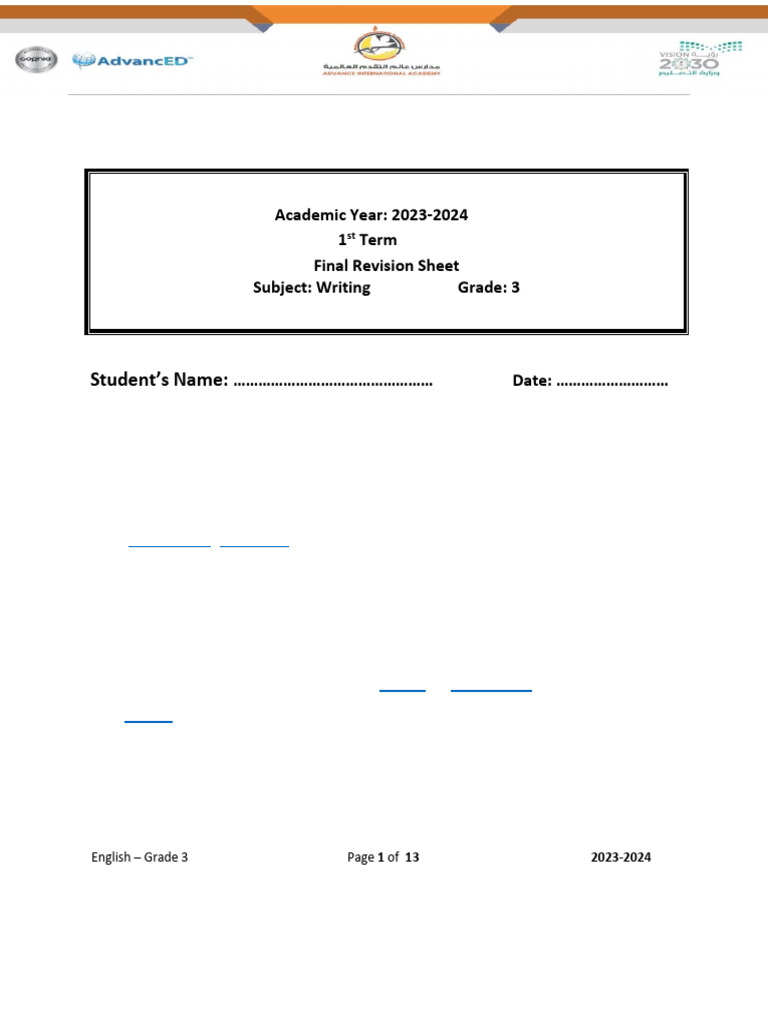 G3 Final Writing Revision Sheet | PDF | Narrative | Plot (Narrative)