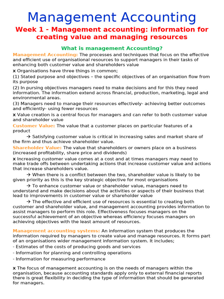 Management Accounting | PDF | Cost Of Goods Sold | Management Accounting