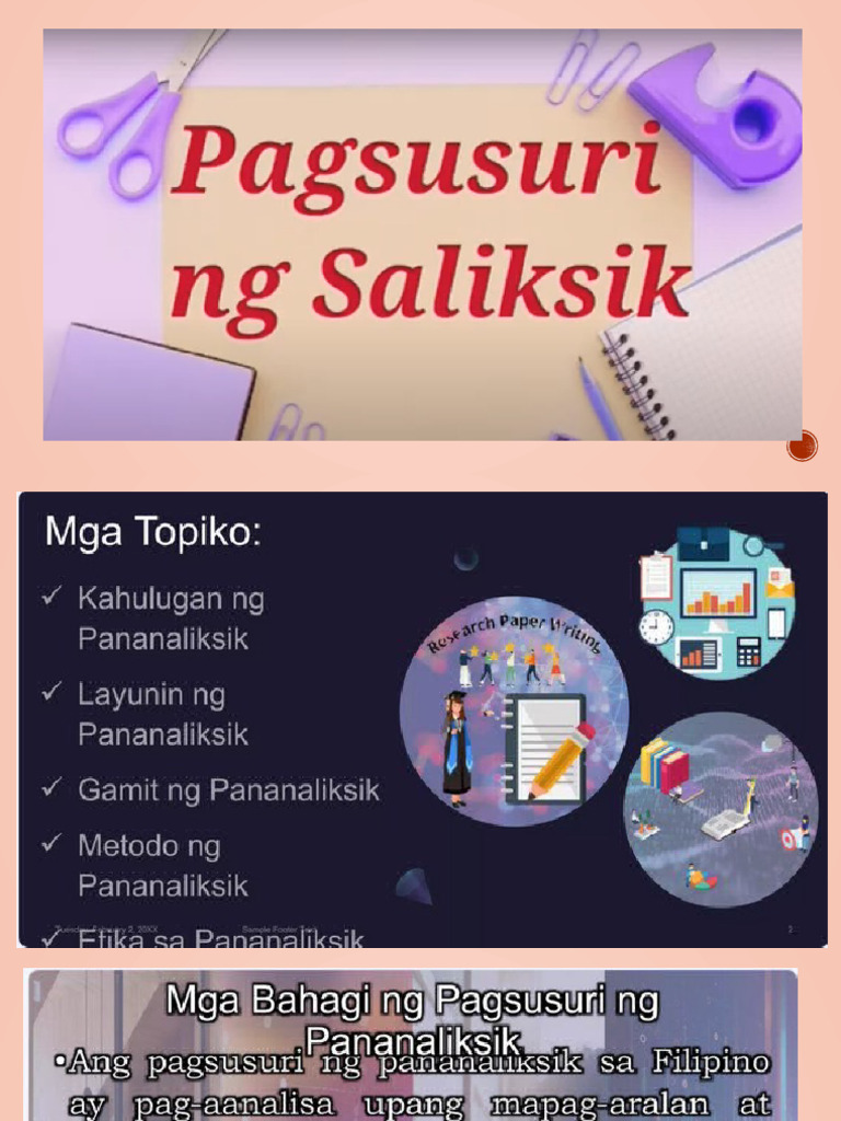 3rd Lesson Pagsusuri Sa Saliksik | PDF
