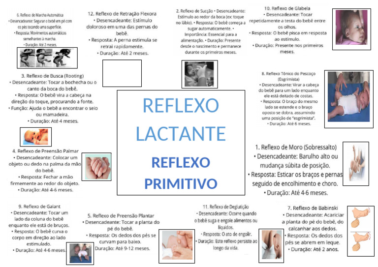 Mapa mental sobre reflexo primitivo | PDF