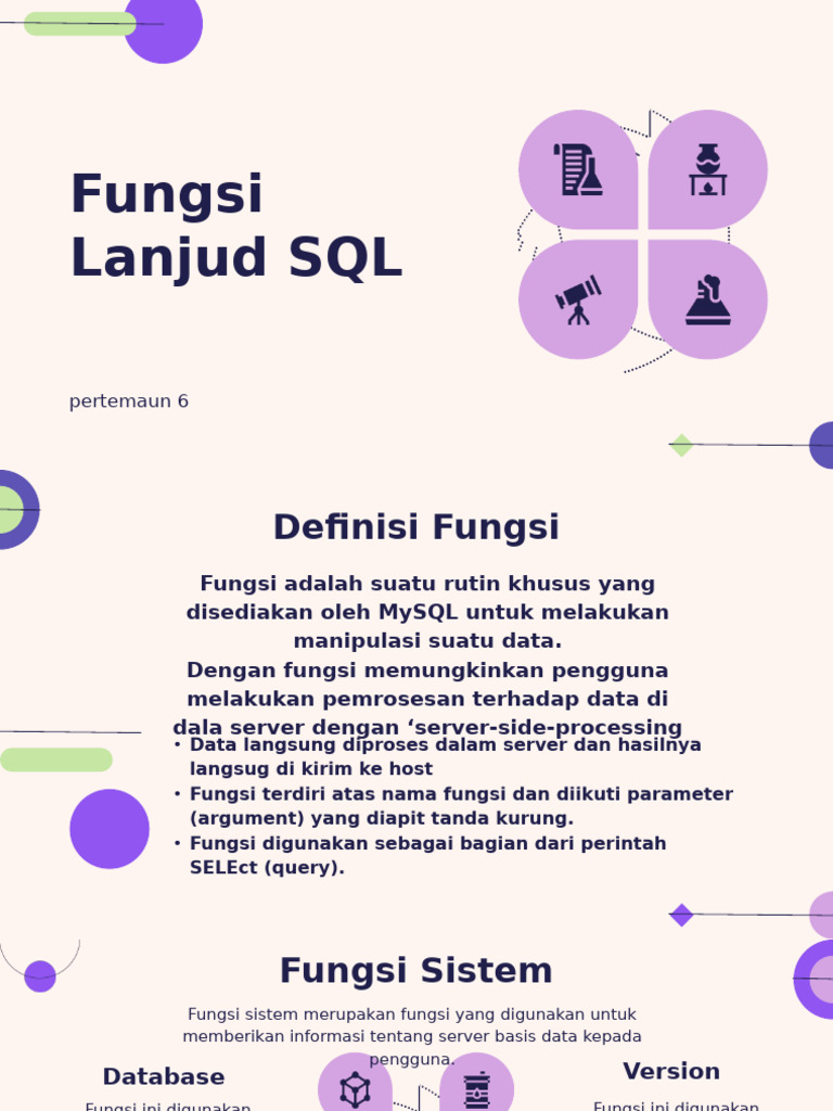 Fungsi dan Penggunaan SQL di MySQL | PDF | Komputer