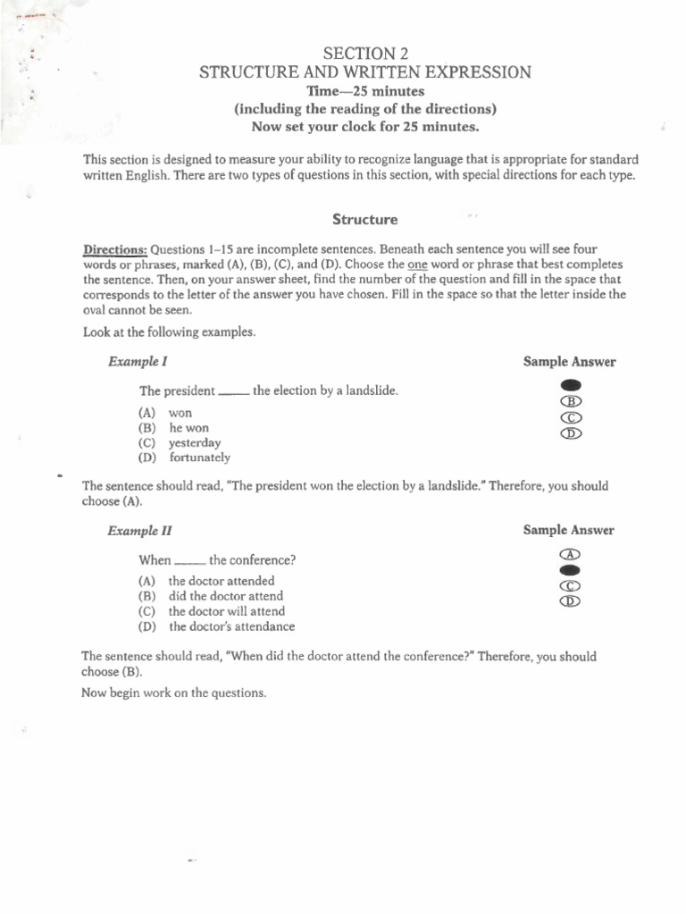 B. Structure Written Expression | PDF