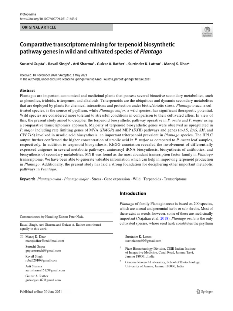 Gupta 2021 | PDF | Real Time Polymerase Chain Reaction | Complementary Dna