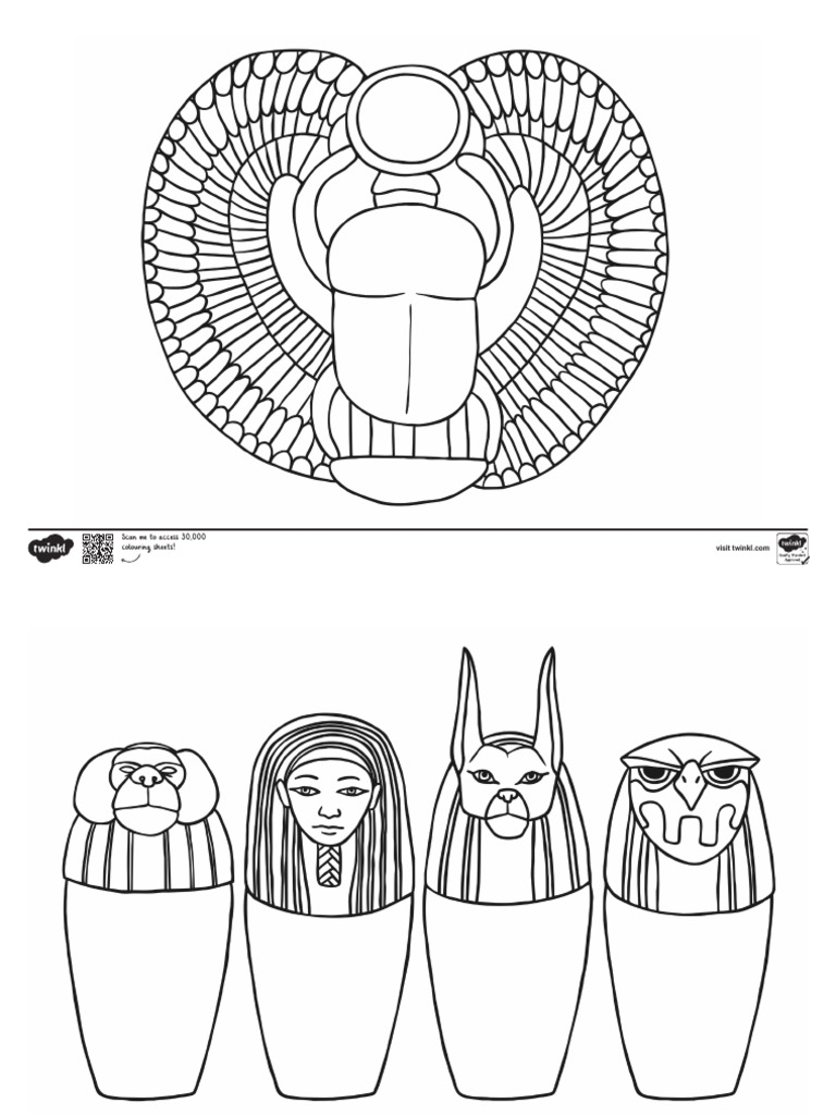 Ancient Egypt Colouring Pages - Ver - 2 | PDF