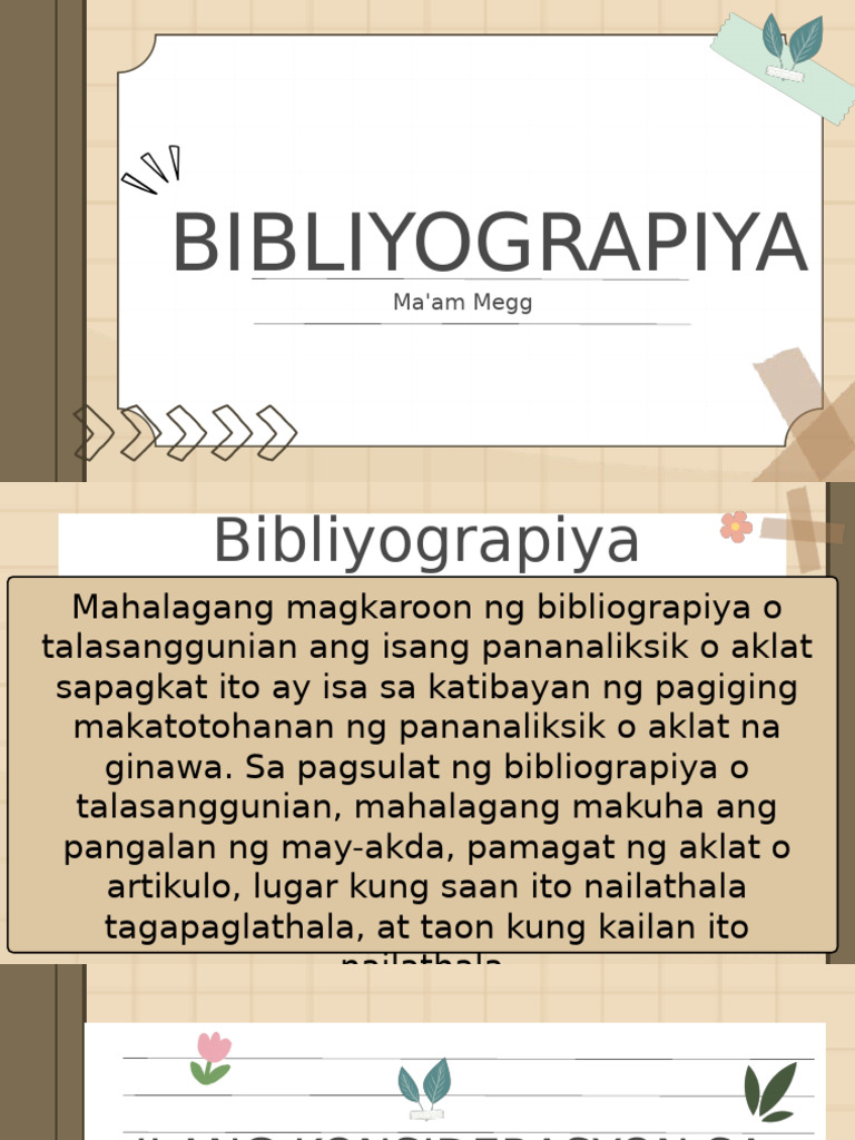 Bibliyograpiya 1 | PDF