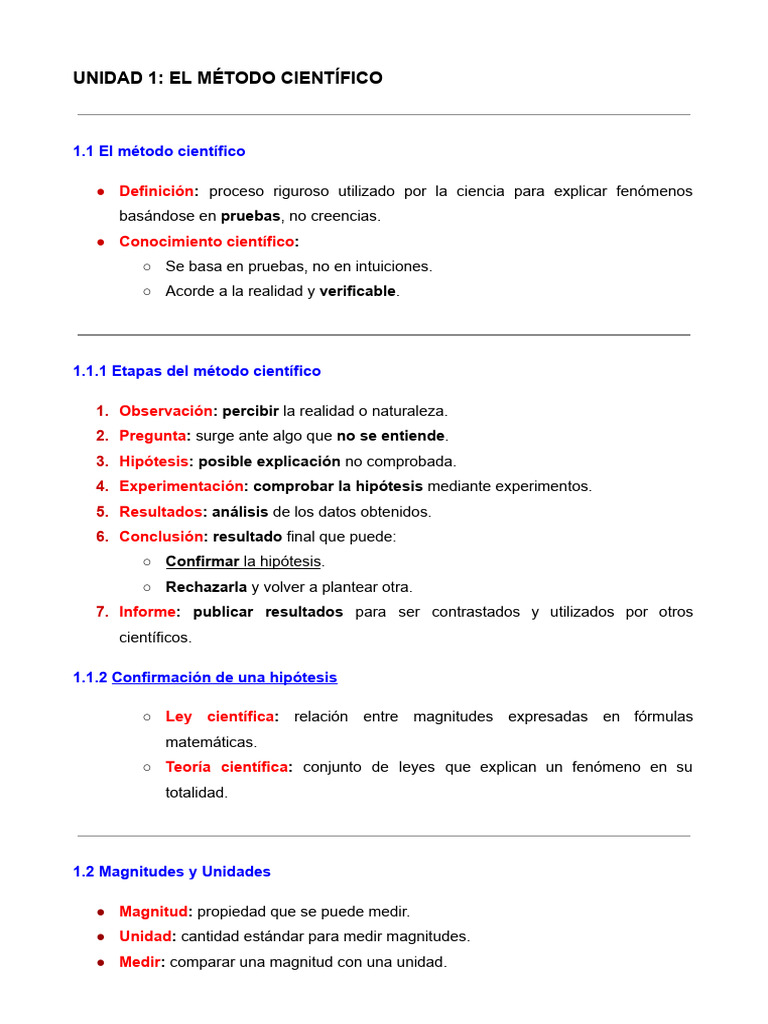 Medición y Método Científico | PDF | Medición | Método científico