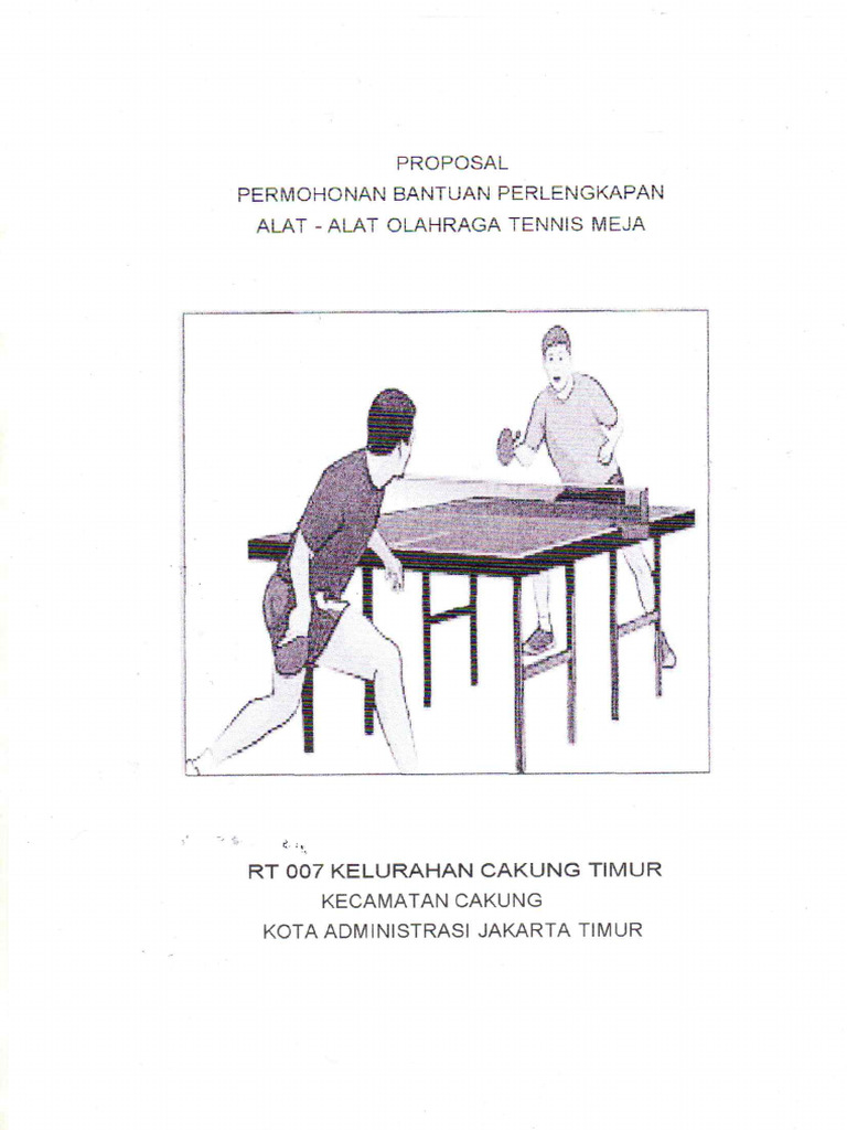 Proposal Tenis Meja | PDF