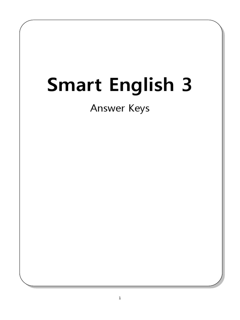Smart English 3 - Answer Key | PDF | Dolphin | Sharks