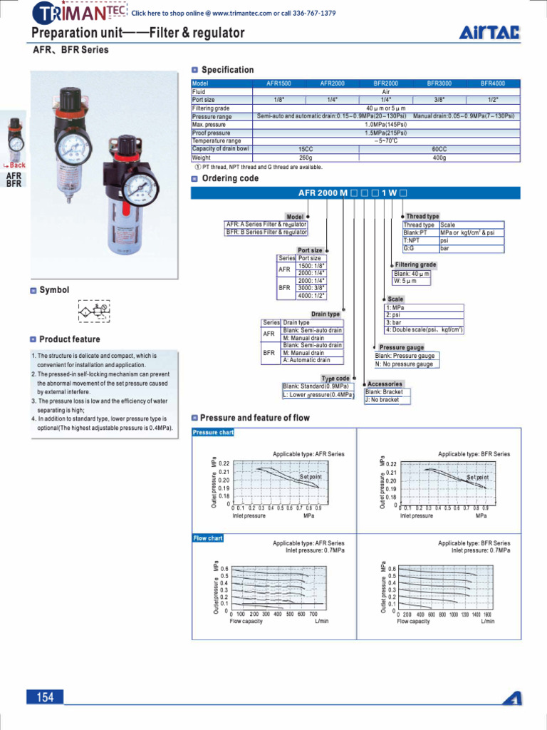 AFR BFR-Airtac | PDF | Chemical Engineering | Mechanical Engineering