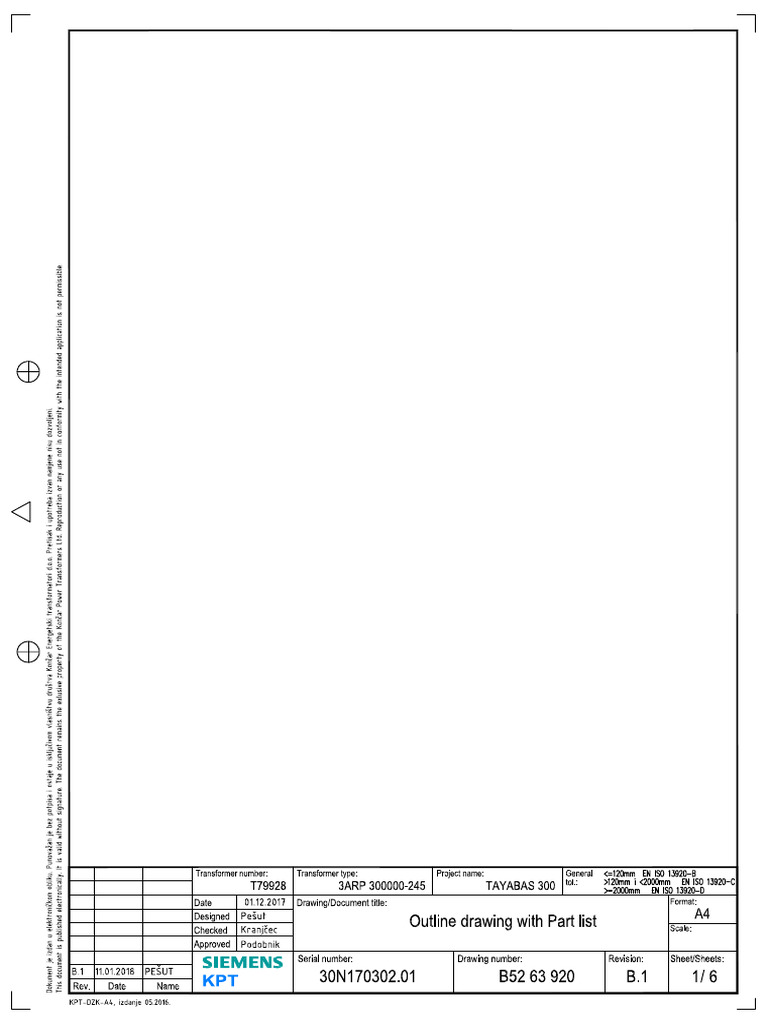 B52 63 920-Outline Drawing With Part List | PDF | Electrical ...