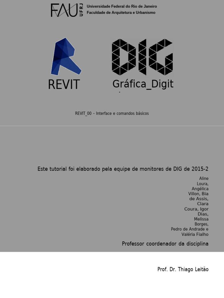 Revit 00 - Interface e Comandos Básicos r00 | PDF | Autodesk Revit | BIM