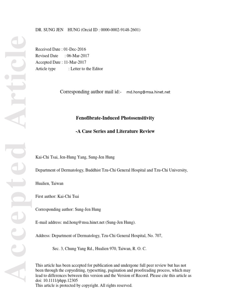 Tsai 2017 | PDF | Ultraviolet | Serology