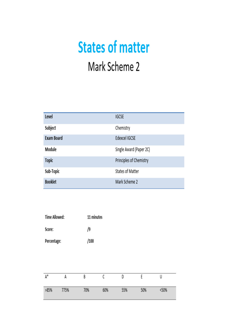 1.2 States of Matter (2C) MS | PDF | Qualifications | Student ...