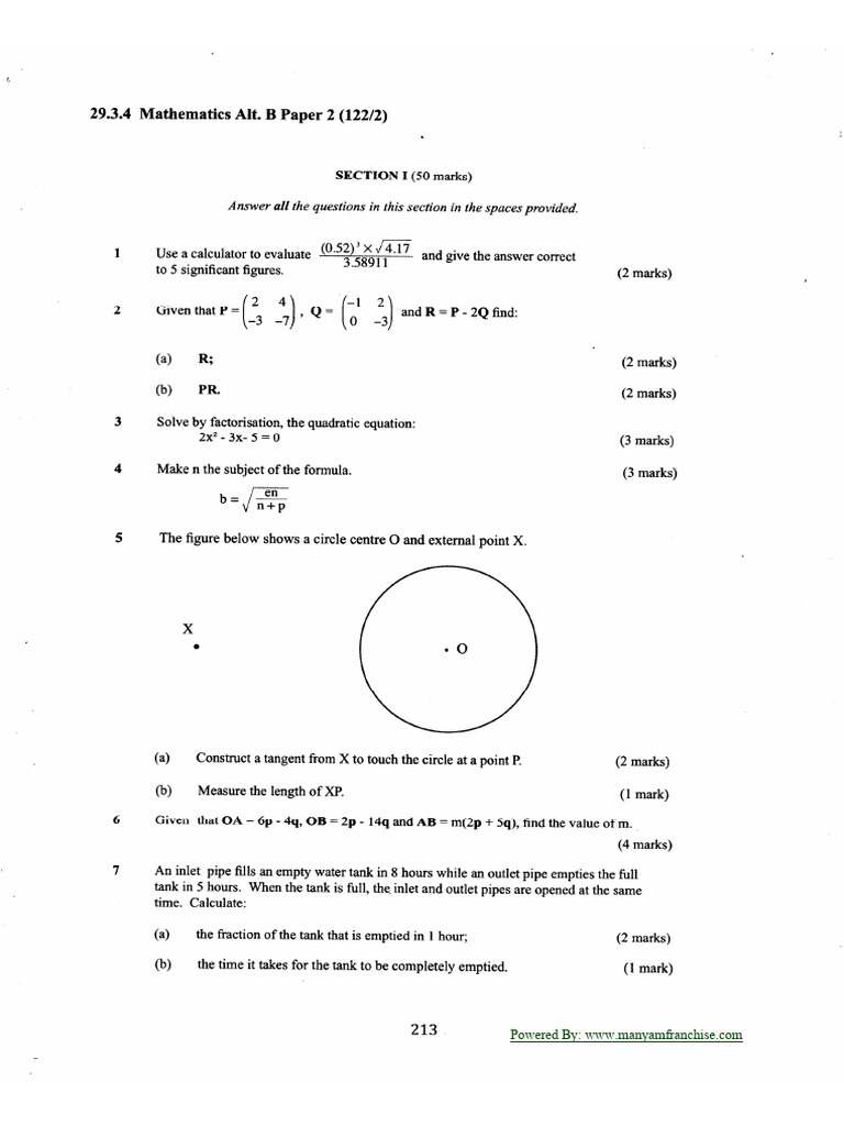 2010 Pp2-Mathematics Altb Pp2 Quiz - Atika School | PDF | Social Science