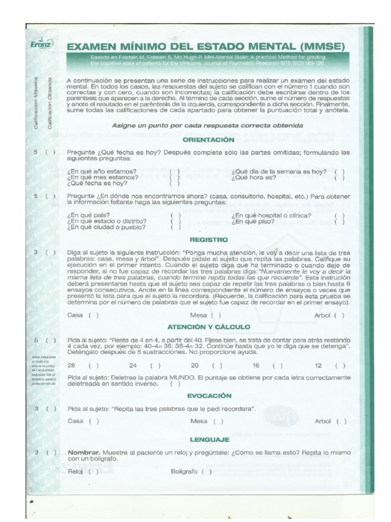 Mini Mental | PDF