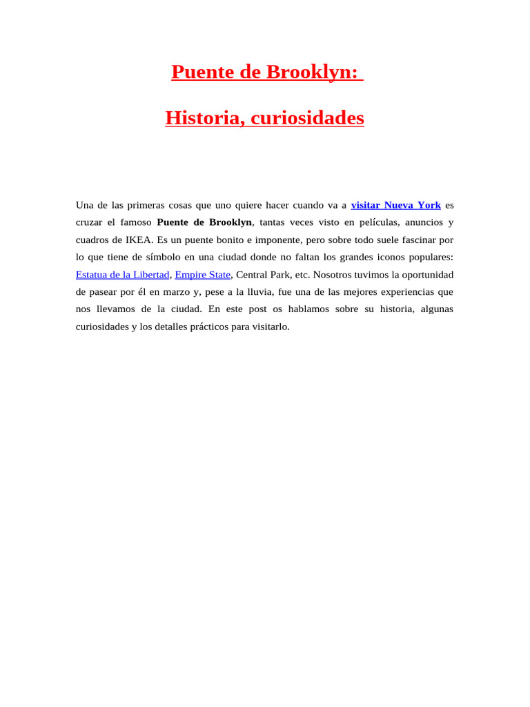 Puente de Brooklyn | PDF