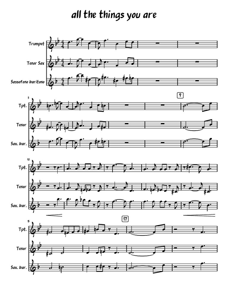 All The Things You Are-Partitura e Parti | PDF