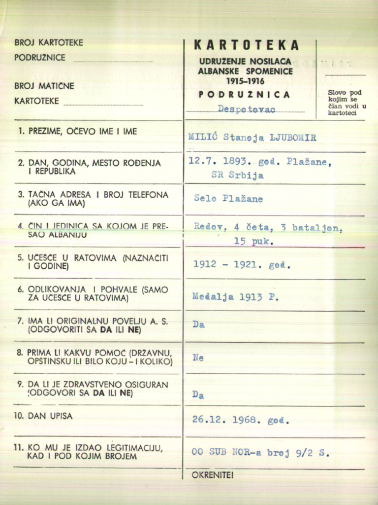 Milic Stanoja Ljubomir | PDF