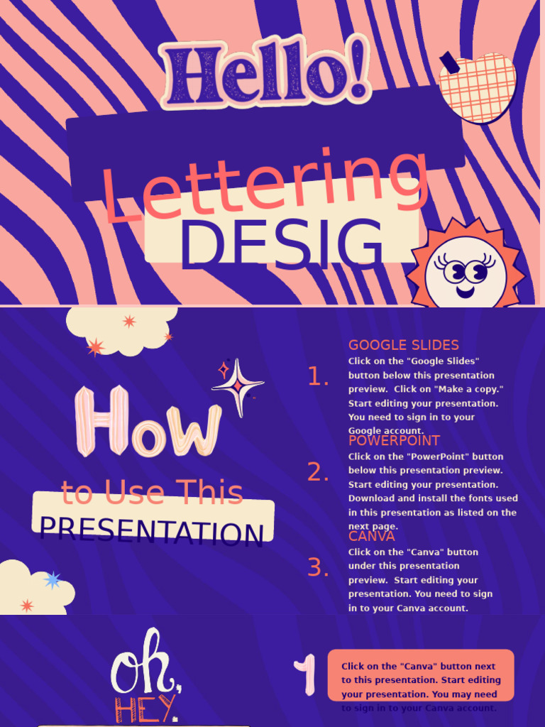 Lettering Designs Blue and Orange Illustrative Educational School ...